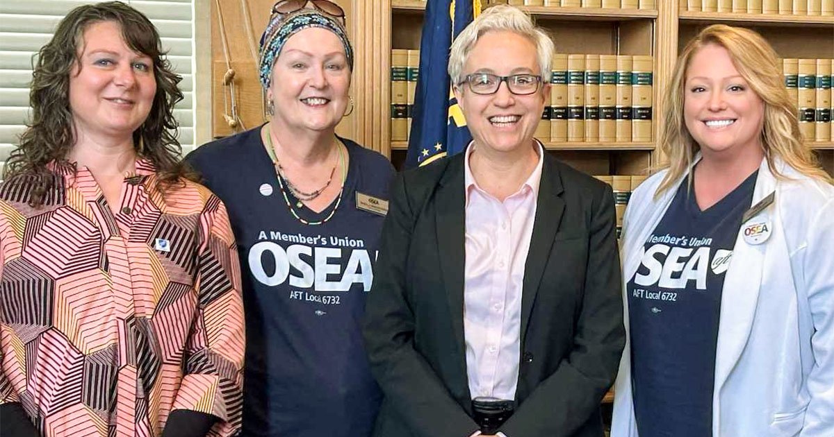 President Jacob joins Governor Kotek at Education Bill Signing | AFT-Oregon